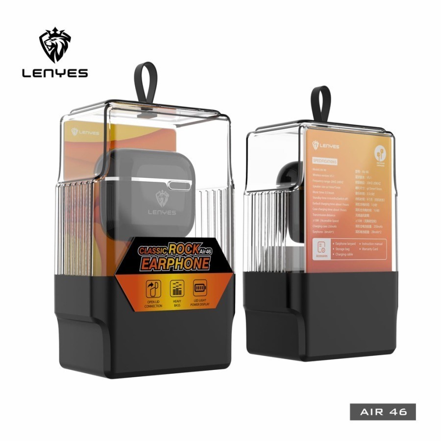 Jual Headset handsfree lenyes TWS AIR 46 bluetooth 5.1 wireless earbuds ...