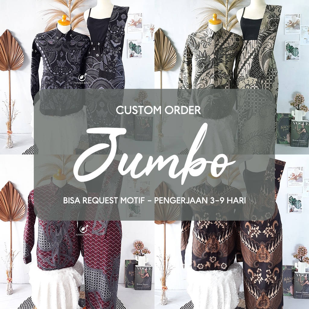 Jual NAYAKA BATIK - Custom Order Ukuran Jumbo Batik Couple Modern All ...