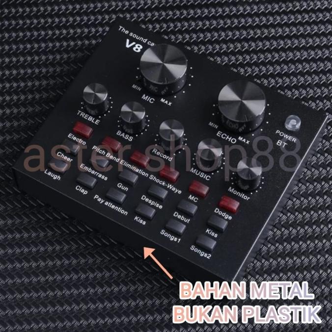 Jual Sound card V8 Mixer Bluetooth SoundCard V8 Audio Soundcard ...
