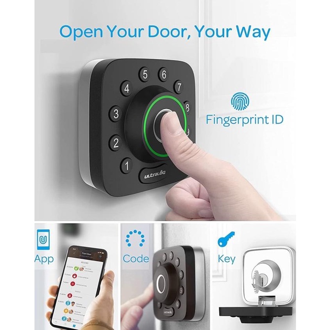 Jual ULTRALOQ Smart Door Lock U-Bolt | Pro Keyless Deadbolt Wi-Fi ...