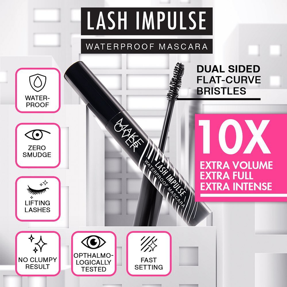 Jual MAKE OVER Lash Impulse Mascara - Maskara waterproof volume efek ...