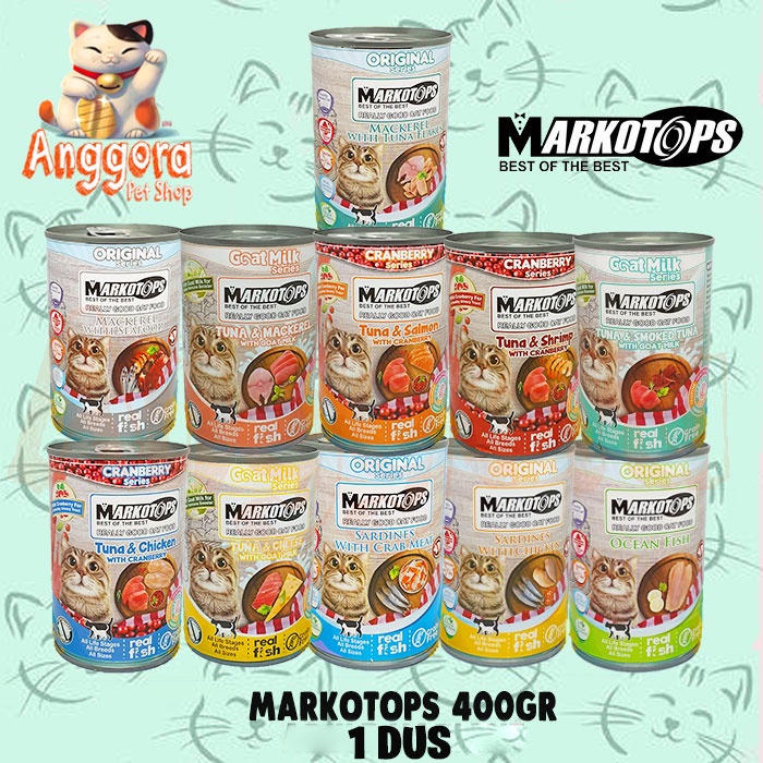 Jual Markotops Kaleng 400gr Makanan Kucing Goat Milk 1DUS ( GRAB GOSEND ...