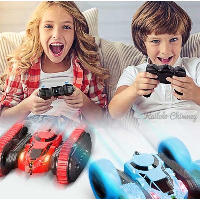 Jual mobil mainan anak remote control rc stunt car 2 roda - hy828 ...
