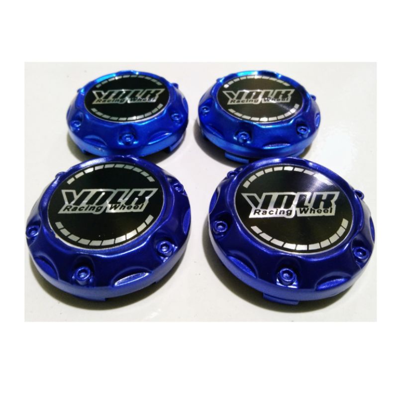 Jual Dop Center Velg Volk Racing Wheel Variasi Cembung Kaiso Biru 6,5cm ...