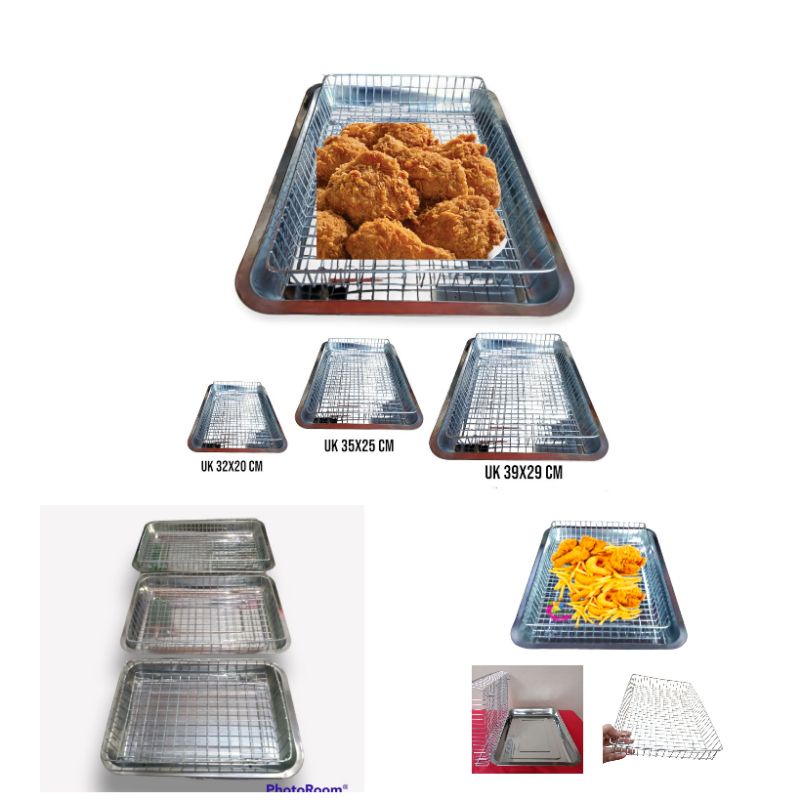 Jual SET COOLING RAK KERANJANG PENIRIS MINYAK DAN NAMPAN STAINLES ...