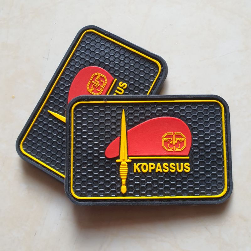 Jual patch rubber logo kopassus - baret merah - tni ad - tempelan ...