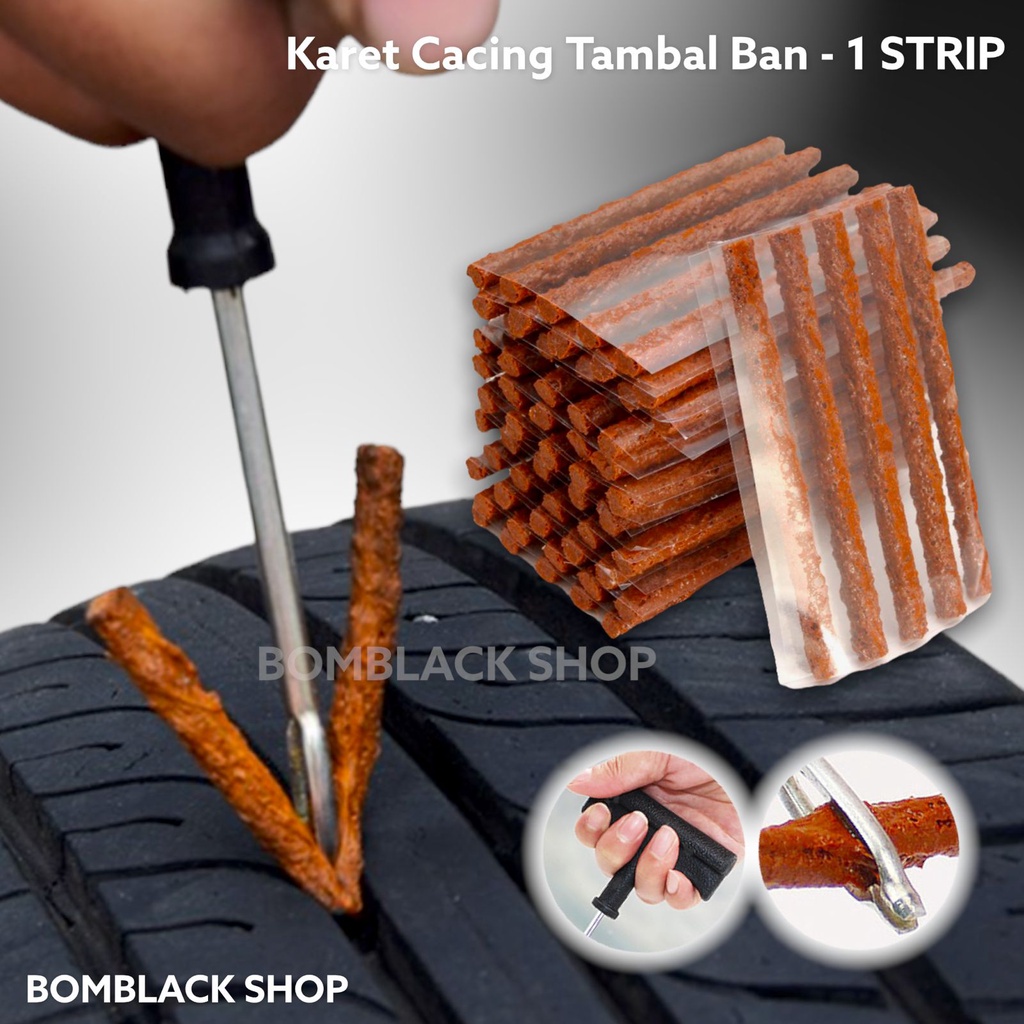 Jual ( 1 PAPAN ) Karet Tambal Ban Tubles Roda Ban Bocor Tambel Tubeless ...