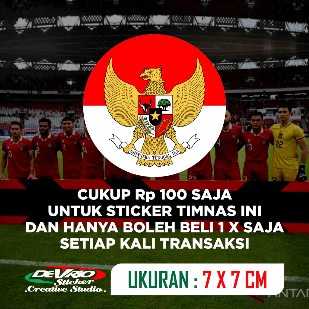 Jual Cutting Sticker Bonus Garuda mirip di Kaos Jersey Timnas untuk ...