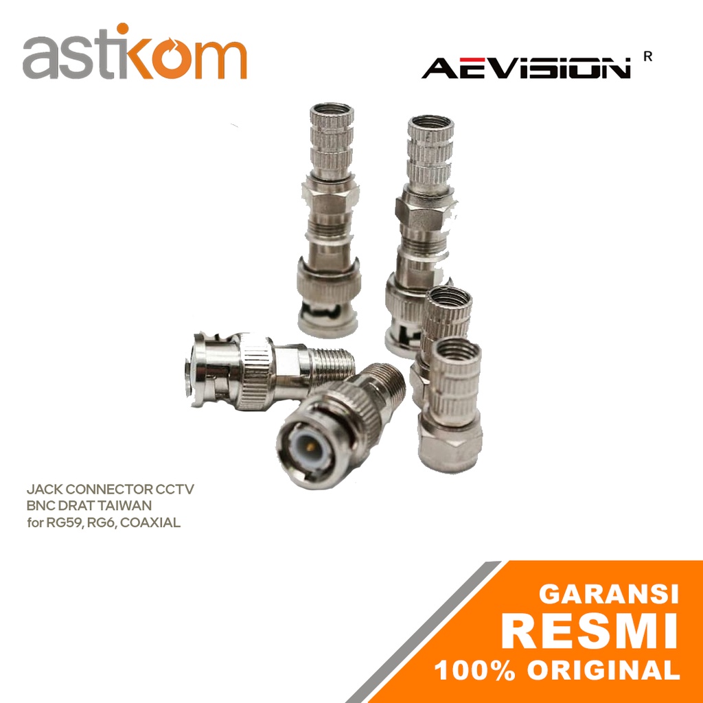 Jual Jack Connector CCTV BNC DRAT Taiwan Original for RG59 RG6 | Shopee Indonesia