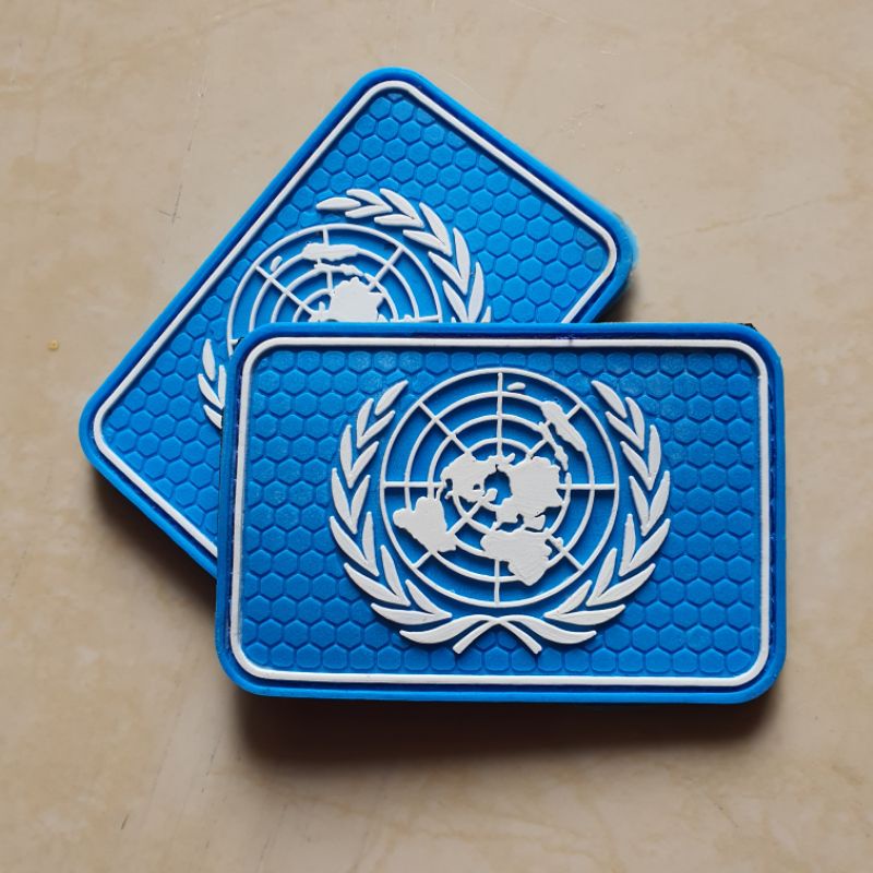 Jual patch rubber logo unifil - pbb - tempelan emblem karet velcro ...