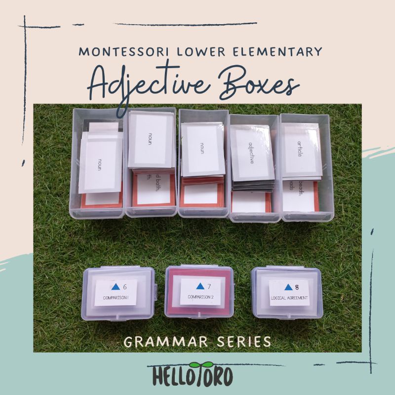 Jual Montessori Grammar Boxes - Adjective | Shopee Indonesia