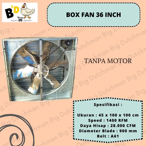 Jual Box Fan 36 Inch Blower Box Fan 3 phase type Pushpull Industri ...
