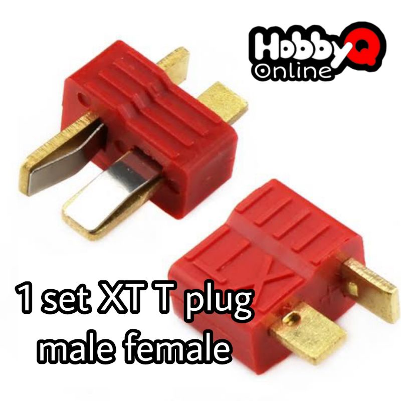 Jual 1 Set Tplug T Plug Konektor Male Female Kabel Baterai Rc Dean 2pcs Shopee Indonesia