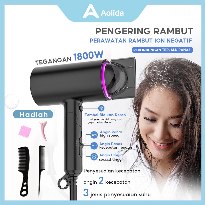 Jual Aolida hair dryer Ion Negatif Profesional Pengering Rambut, 3 ...