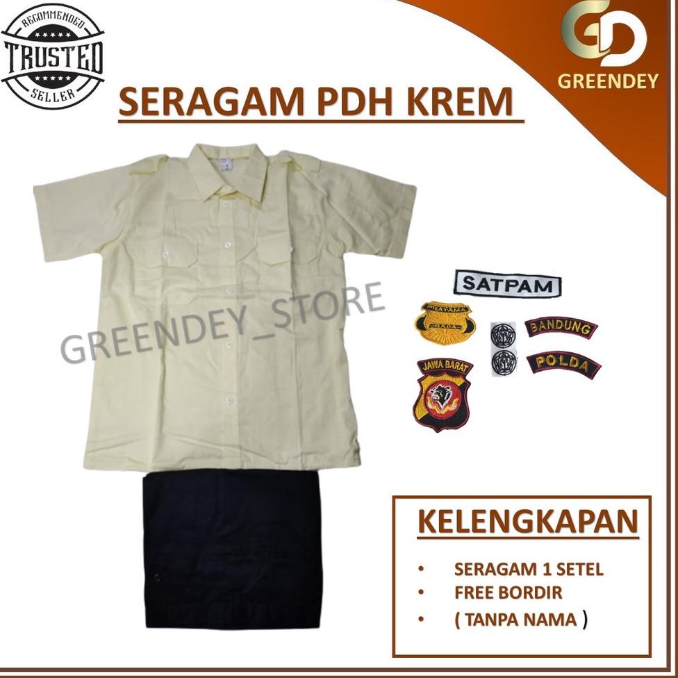 Jual Promo Baju Seragam PDH Coklat Satpam Setelan Dinas Security PDH ...