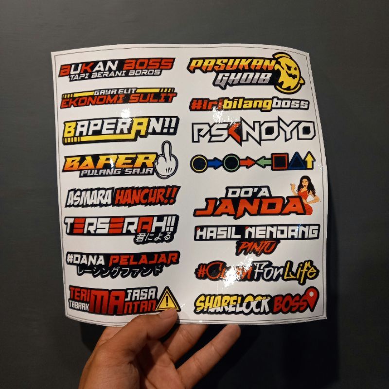 Jual Stiker Kata Kata Stiker Racing Stiker Motor Stiker Tangki | Shopee Indonesia