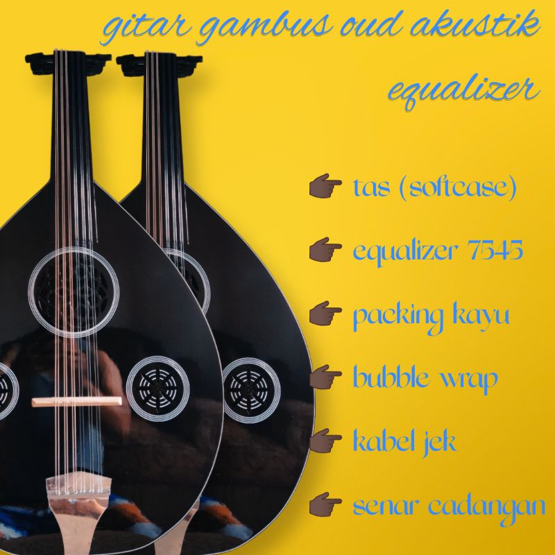 Jual GITAR GAMBUS OUD AKUSTIK ELEKTRIK gratis paking kayu | Shopee ...
