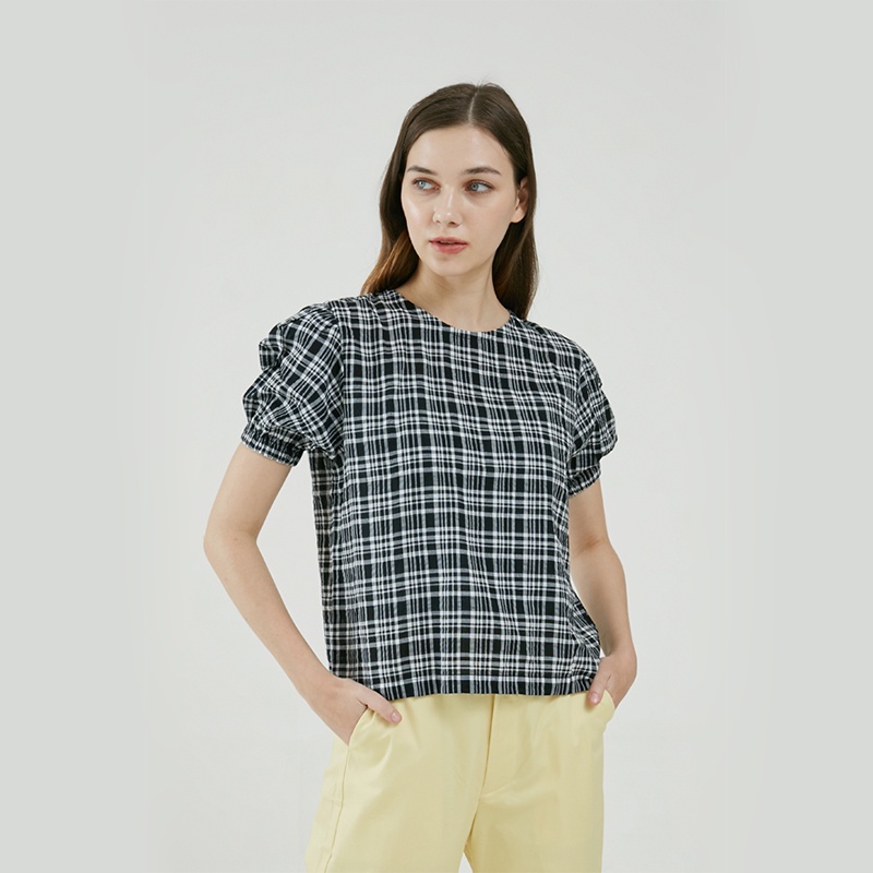 Jual Argyle & Oxford - DOTS - Oreo Puff Top | Shopee Indonesia