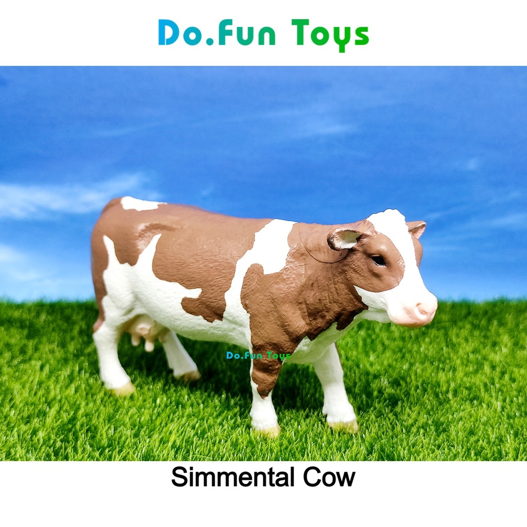 Jual Animal Figurine | SIMMENTAL COW NEW / Mainan Miniatur Binatang ...