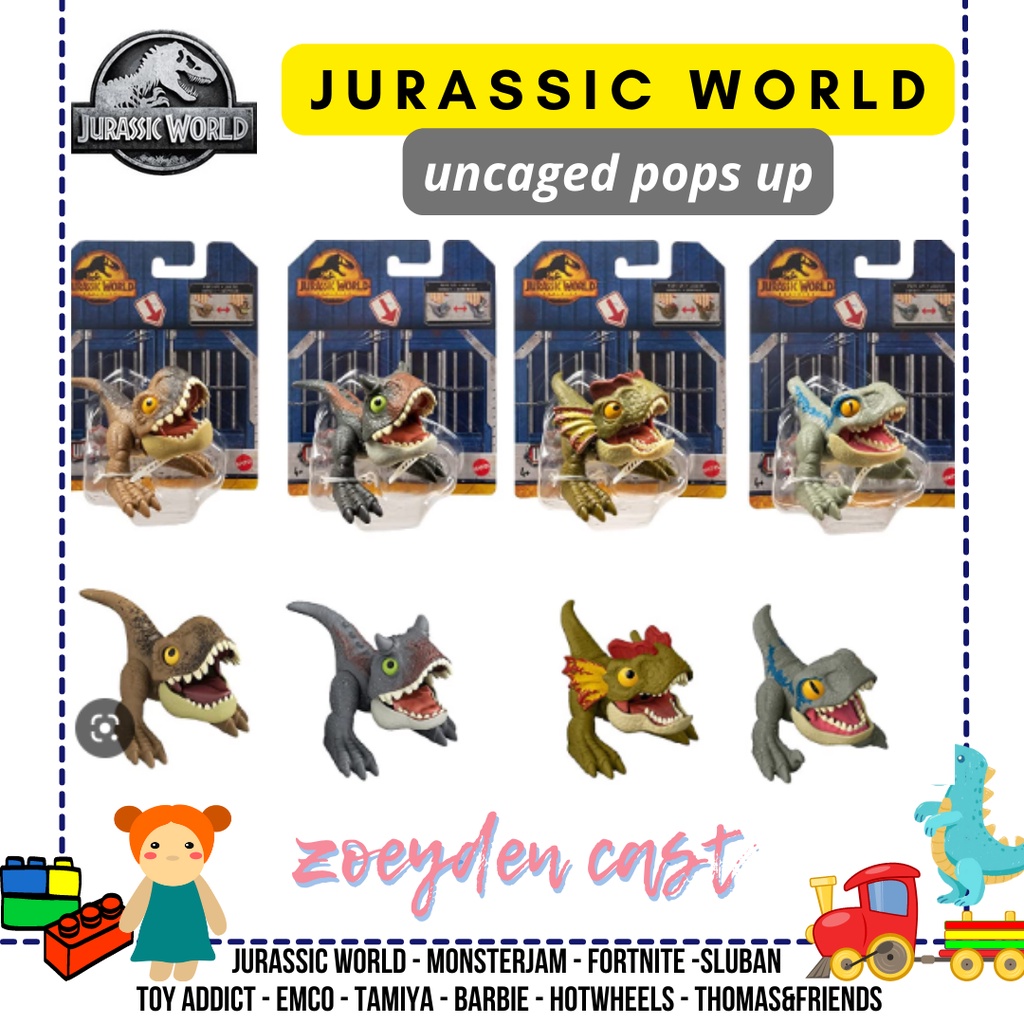 Jual JURASSIC WORLD DOMINION UNCAGED WILD POP UP DINOSAURUS ORIGINAL ...