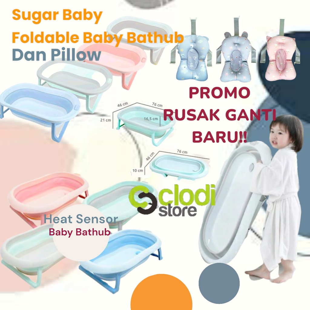 Jual Sugar Baby Bak Mandi Bayi Foldable Baby Bathtub dengan Sensor ...