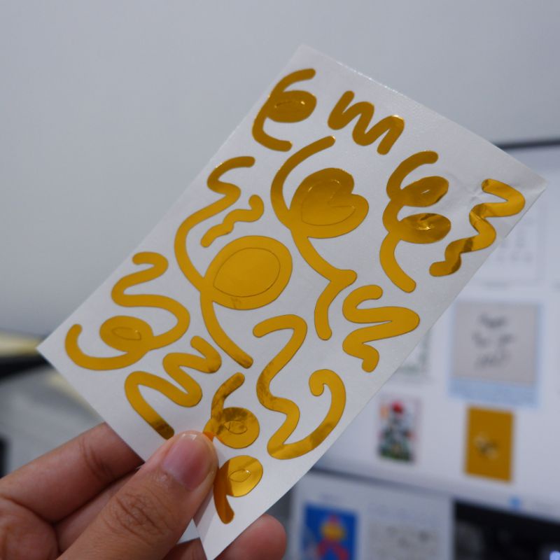 Jual stiker journal sticker gold emas planner | Shopee Indonesia