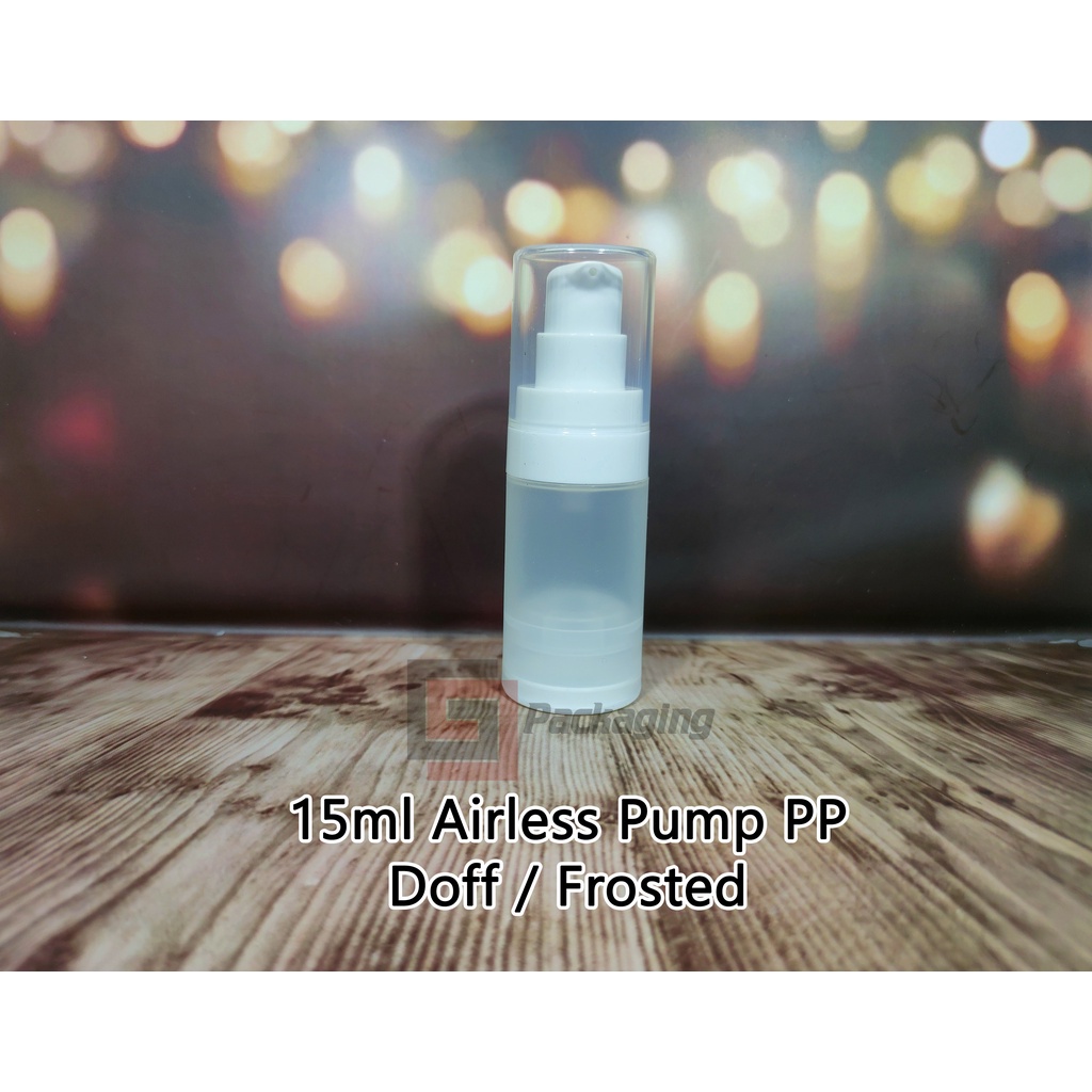 Jual 15ml botol serum / pump airless pp 15 ml frosted / doff | Shopee Indonesia