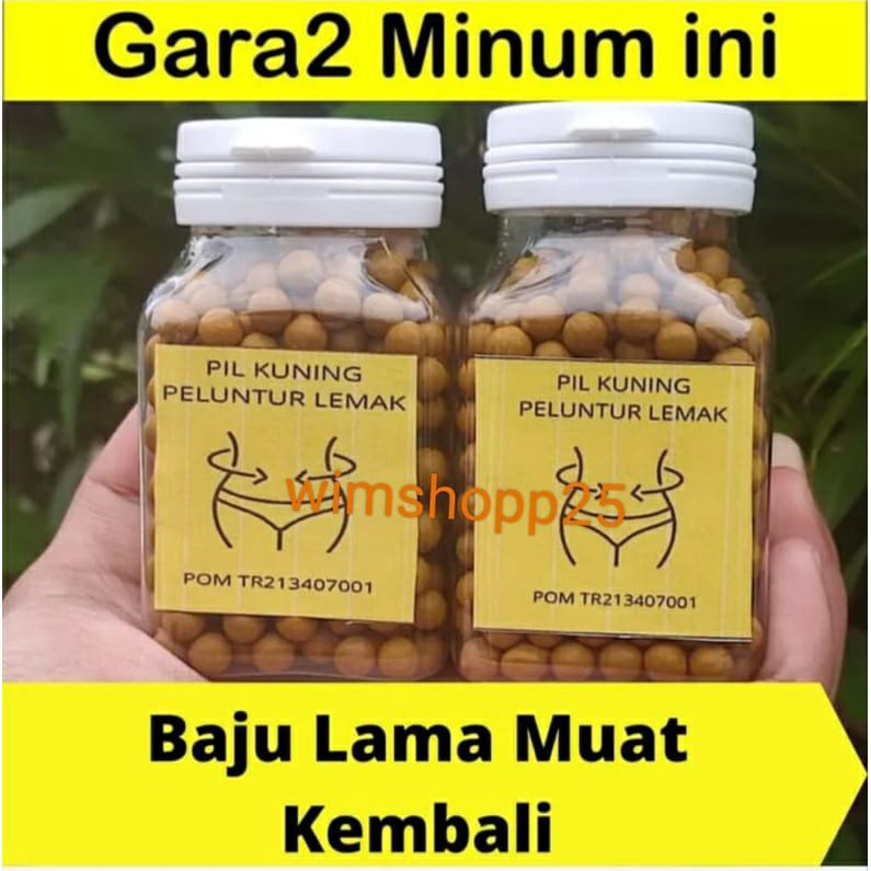 Jual pelangsing herbal pil kuning obat diet peluntur lemak susut perut ...
