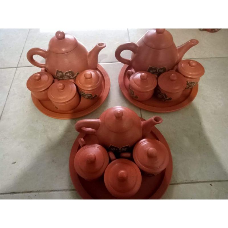 Jual Poci Keramik Teko Set Kerajinan Tanah Liat Poci Tegal | Shopee ...