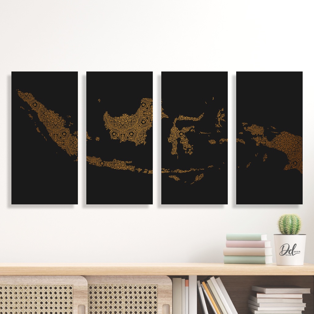 Jual Dekorasi Dinding Hiasan Pajangan Kamar Peta Indonesia 1 Set Isi 4 ...