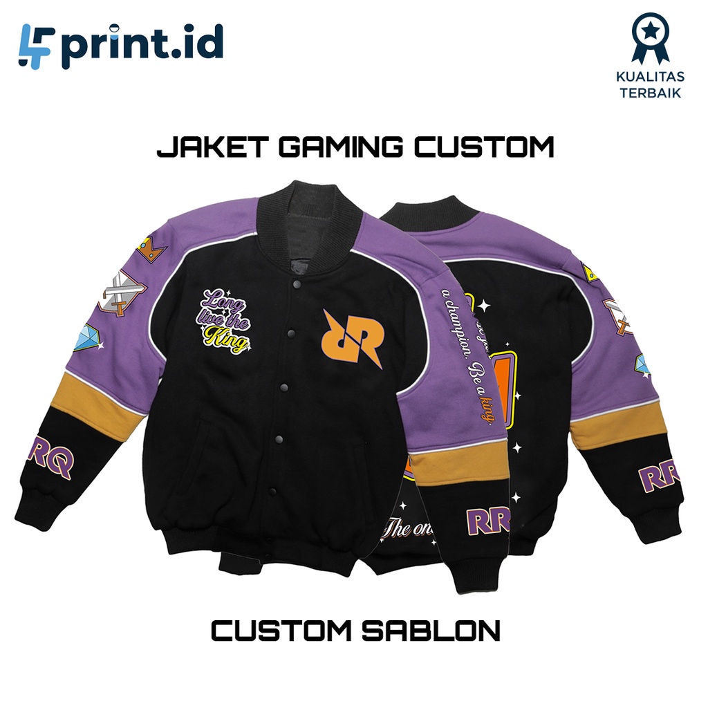 Jual JAKET RRQ PRIA BASEBALL VARSITY BOMBER RRQ CUSTOM SABLON PRIA ...