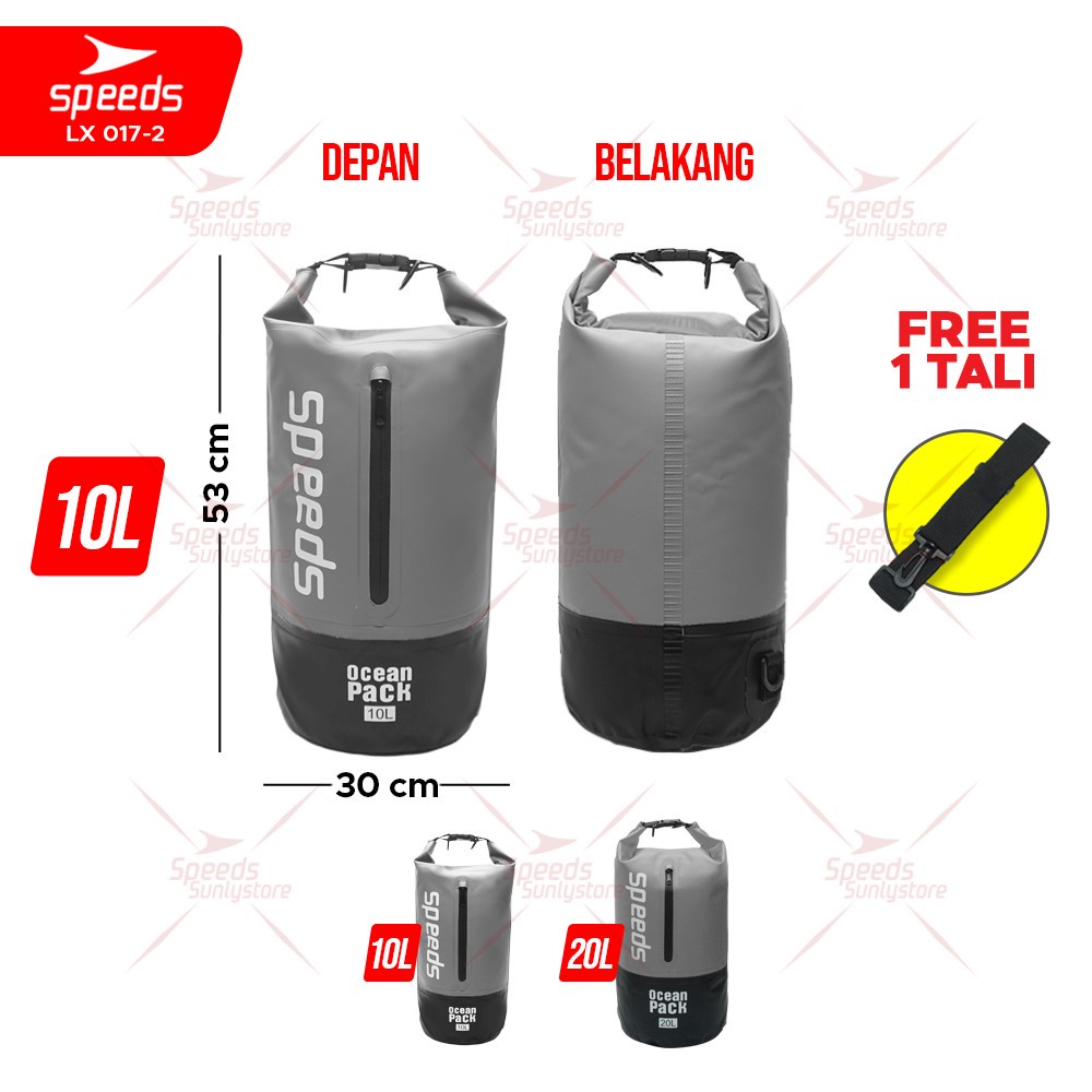 Jual SPEEDS Tas Pelampung Waterproof Dry Bag Ocean Pack Tas Anti Air Renang Pantai Ransel Apung ...