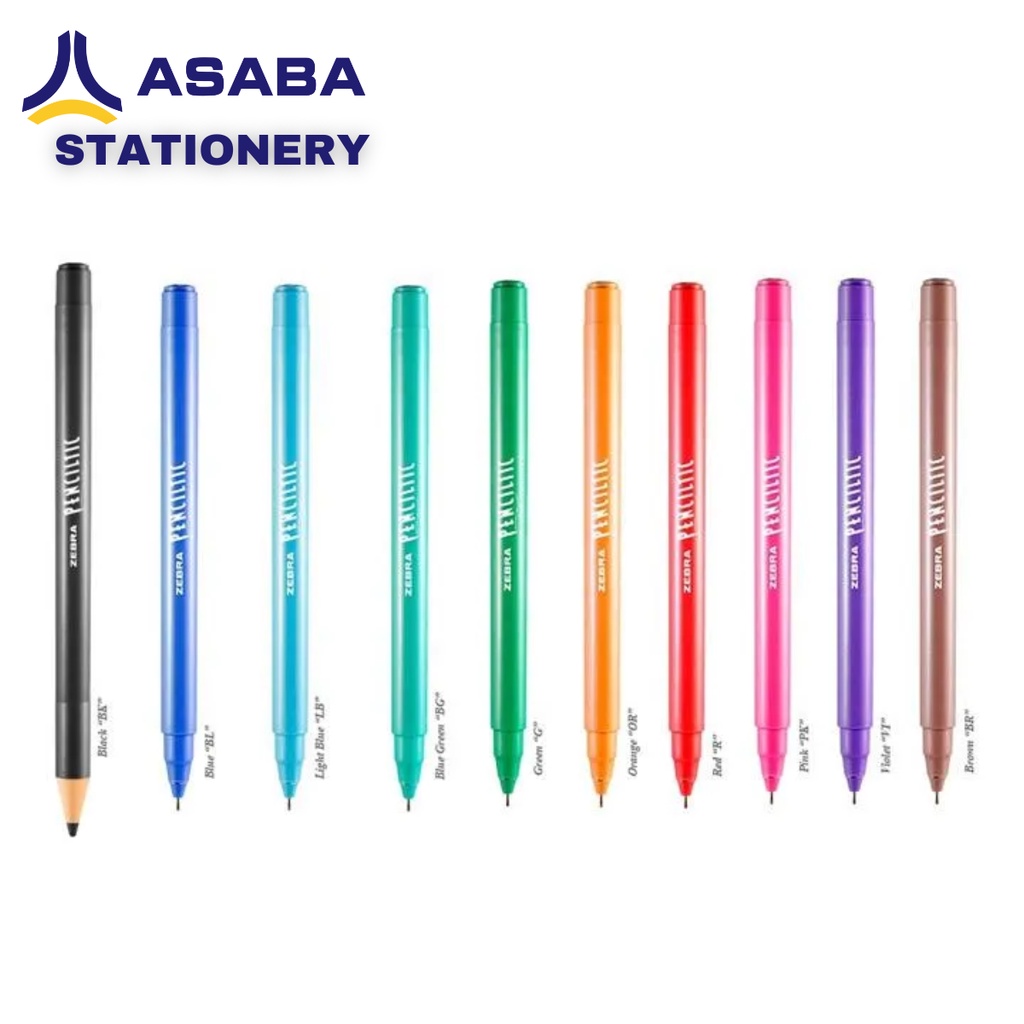 Jual Asaba Stationery - Bulpen/Pen/Pulpen Warna-Warni Zebra Penciltic ...