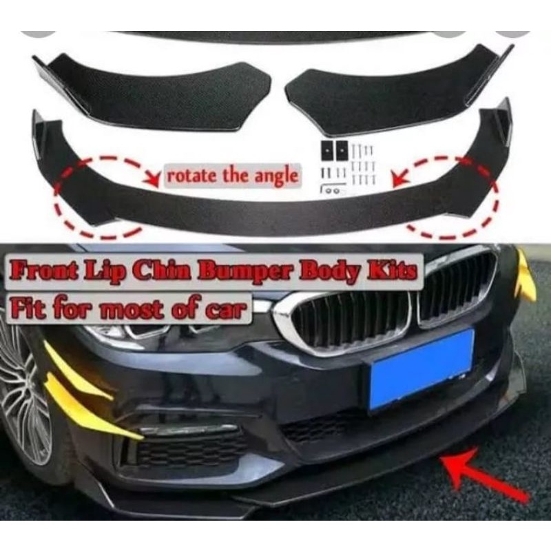 Jual front lips winglet bumper mobil universal tipe A | Shopee Indonesia