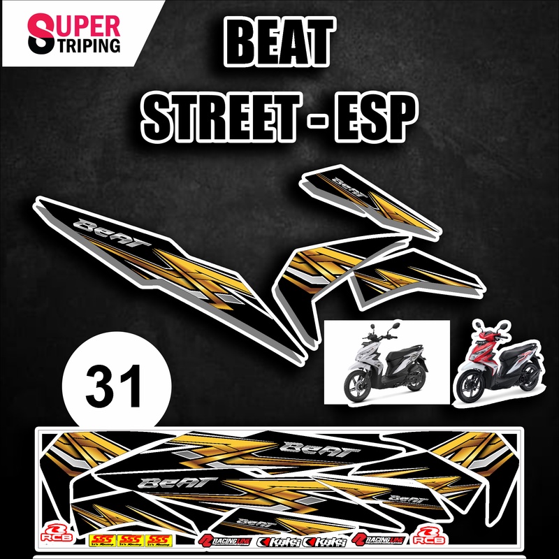 Jual STICKER BEAT STREET ESP Varian 31 - Tahun 2017 2018 2019 Desain ...