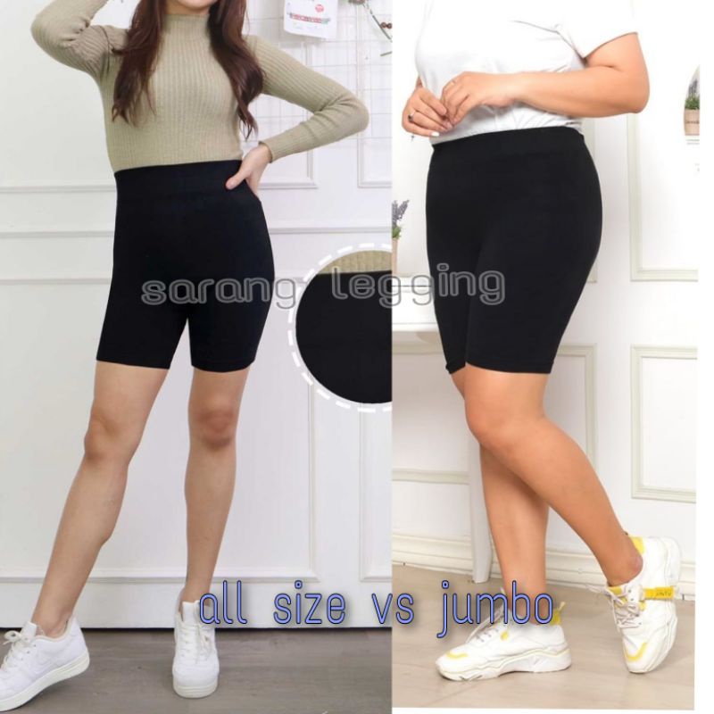 Jual Leging Pendek Wanita Short Pants Up To Jumbo / Legging Jumbo ...