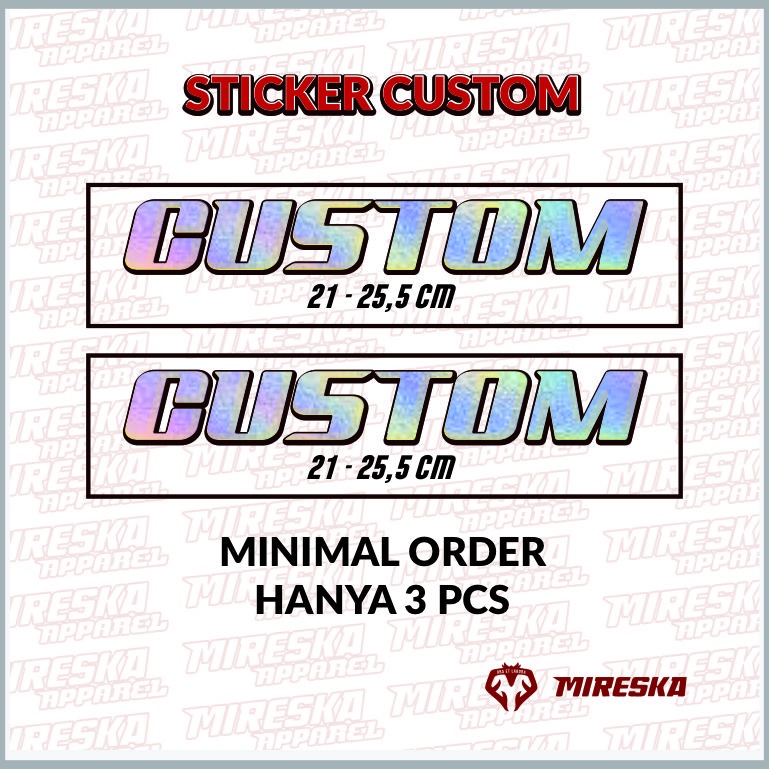Jual Sticker Kustom Desain Vinyl dan Hologram Aesthetic 21-25,5 ...