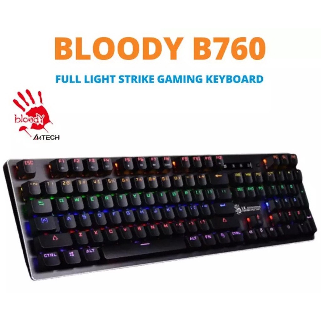 Jual Bloody B760 Full Light Strike Neon Gaming Keyboard | Shopee Indonesia
