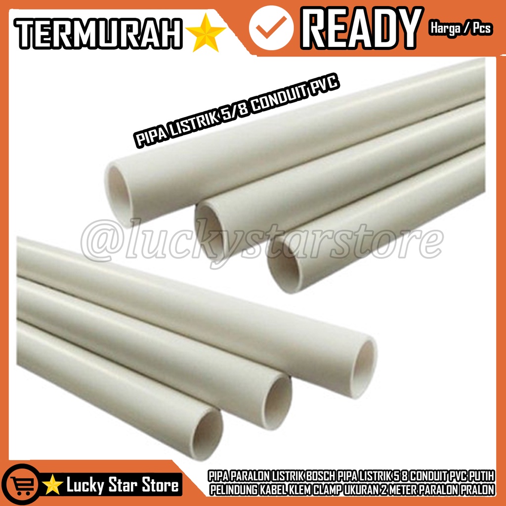 Jual PIPA PARALON LISTRIK BOSCH PIPA LISTRIK 5 8 CONDUIT PVC PUTIH ...