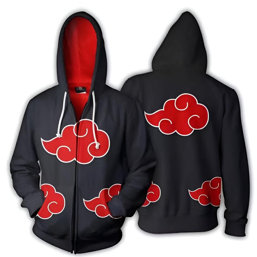 Jual Sweater Hoodie Zipper Anime Akatsuki Jaket Hoodie Akatsuki M-XL ...