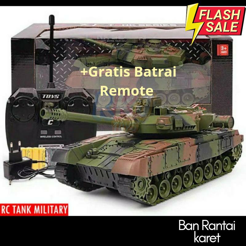 Jual Mainan Anak RC Tank remot kontrol Tank military besar mainan ...