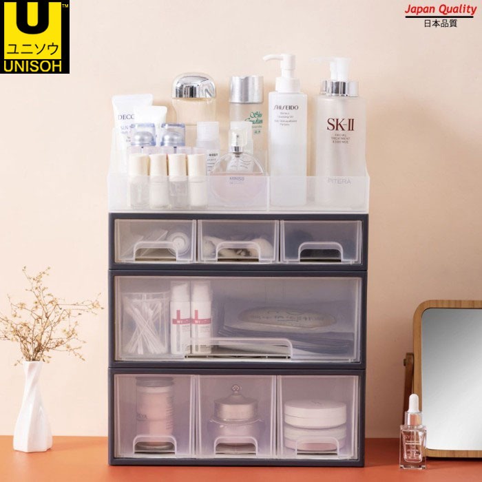 Jual UNISOH Laci Mini Kabinet Lemari Plastik Susun Kotak Penyimpanan ...