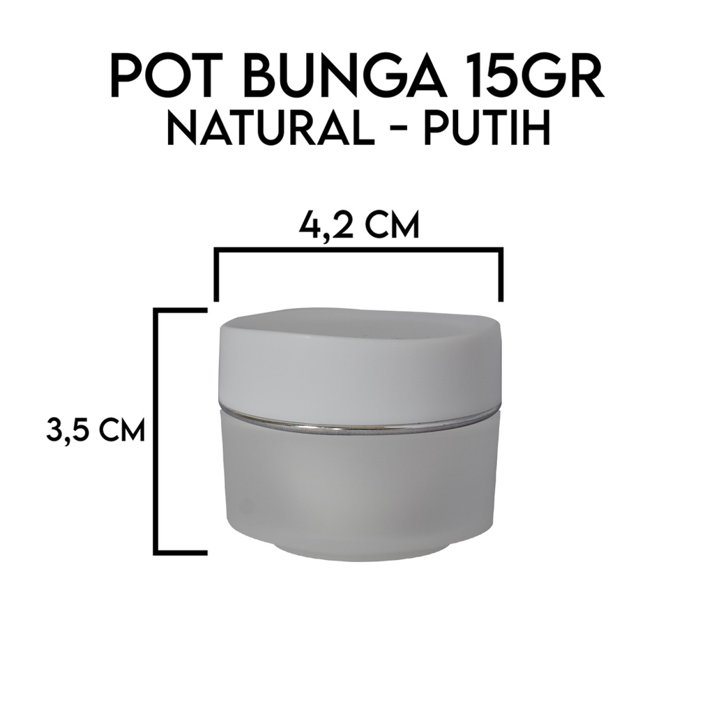 Jual Pot cream bunga 15gr putih natural import | Shopee Indonesia