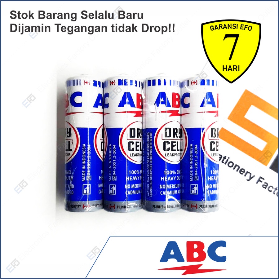 Jual Baterai AA ABC isi 4 - Dry Cell Battery - SFO Semarang Official ...