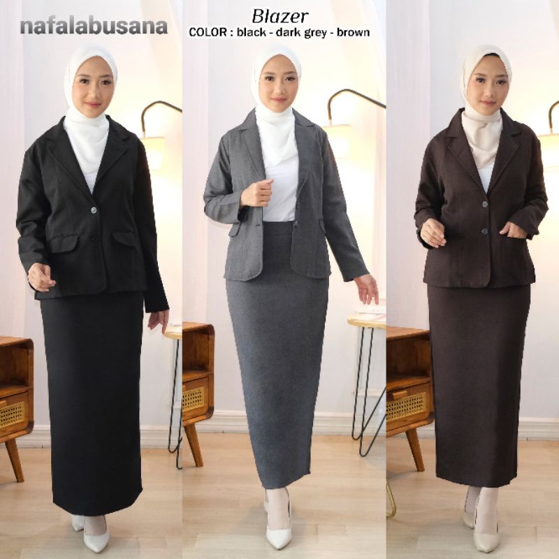 Jual Setelan Jas Blazer Dan Rok Span Panjang Kerja Wanita Setelan ...