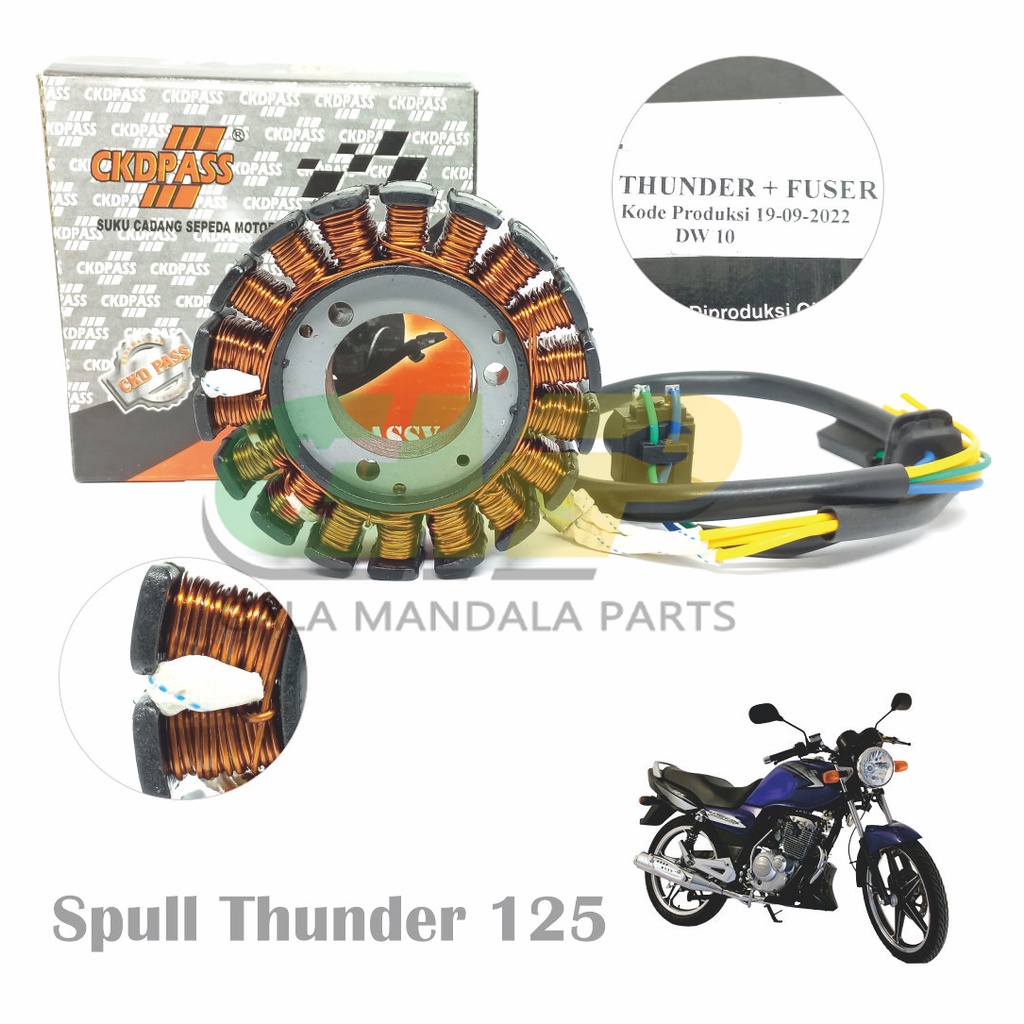 Jual CKDPASS Spul Thunder125 Spull Stator Comp Magnet Stater Pulser ...