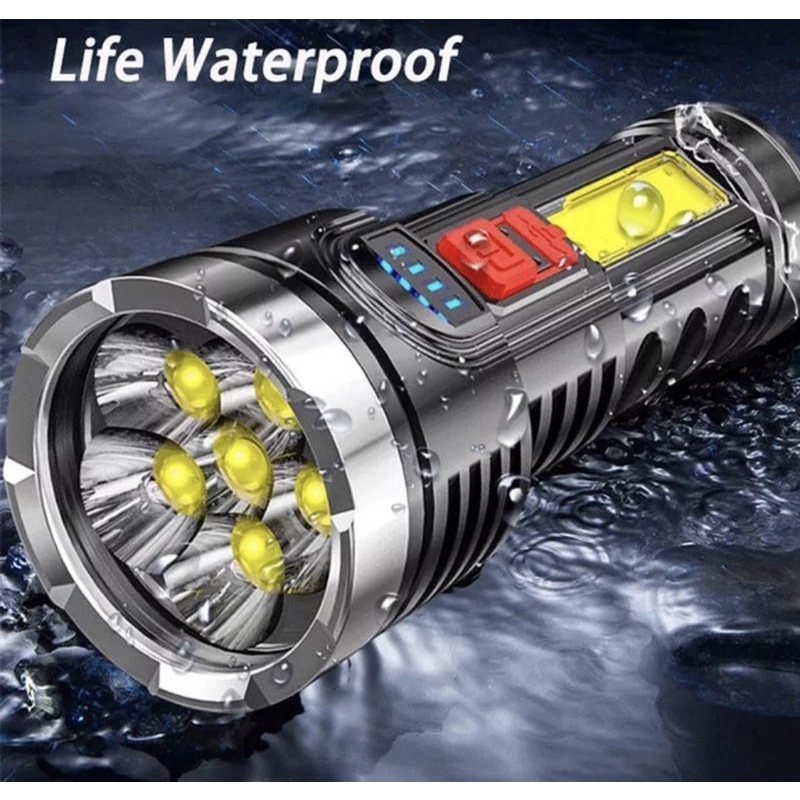 Jual SENTER LED 5 MATA 60 + 25W SUPER TERANG / SENTER CAS USB | Shopee ...