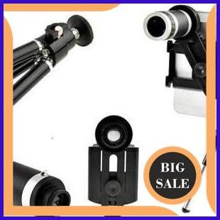 Jual parts Mini Tripod + TELE ZOOM 8x UNIVERSAL LENSA for HP Smartphone ...