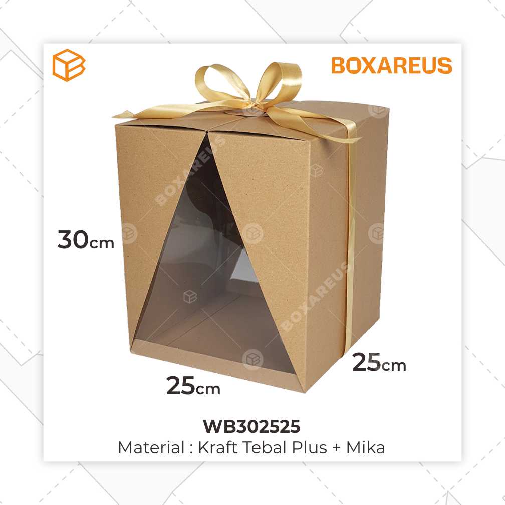 Jual Dus Kue Tinggi Tall Cake Box Mika 25 x 25 x 30cm Kotak | WB302525 ...