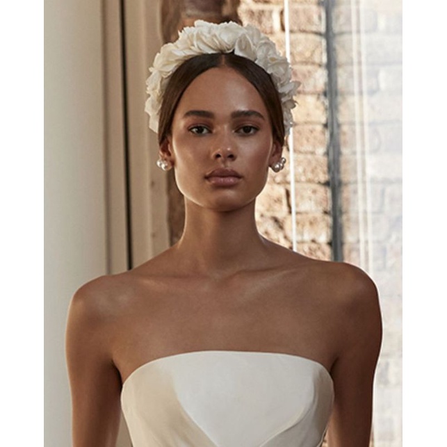Jual shakila headband bando pengantin putih elegan | Shopee Indonesia
